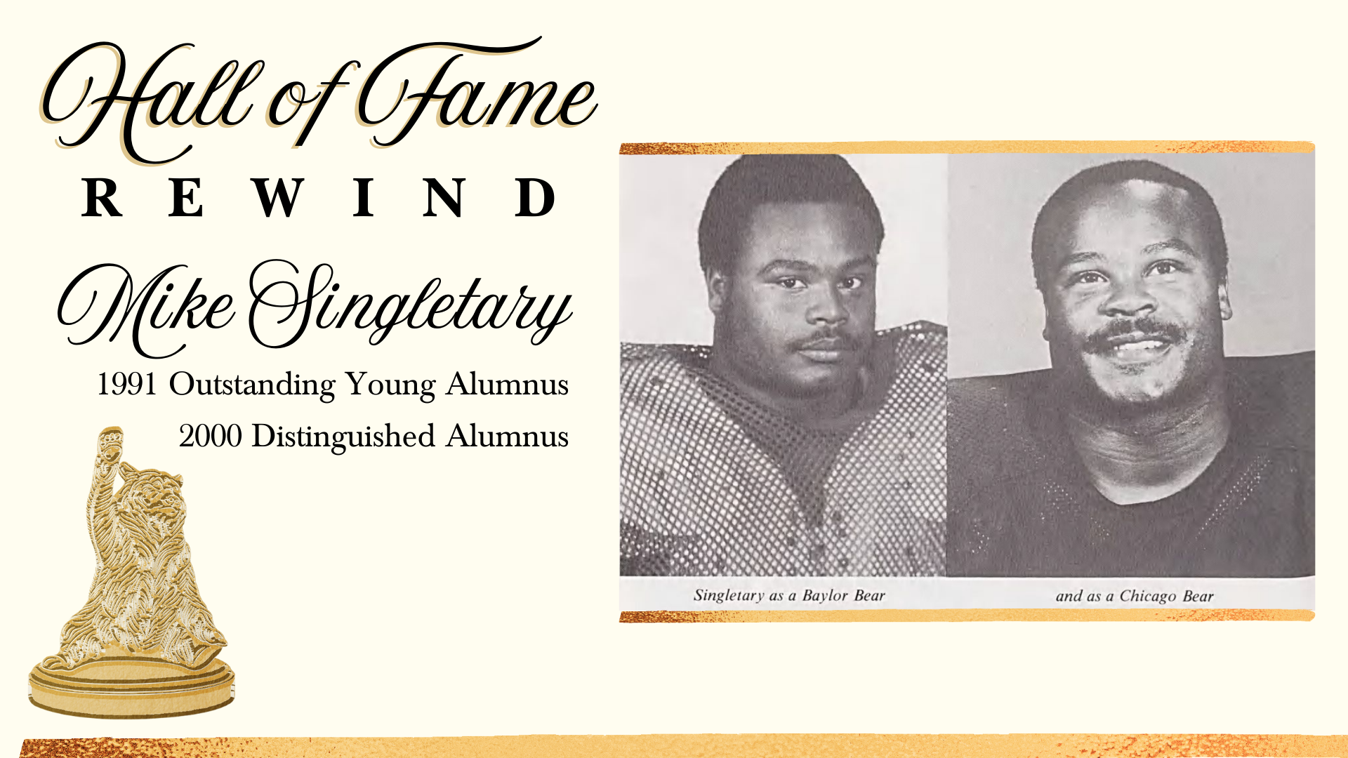 A tutor remembers Mike Singletary - The Baylor Line