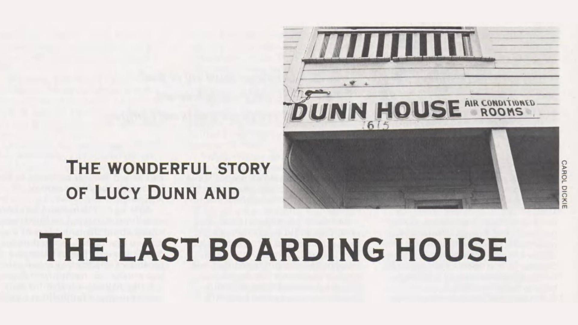 The Wonderful Story of Lucy Dunn and the Last Boarding House - The ...