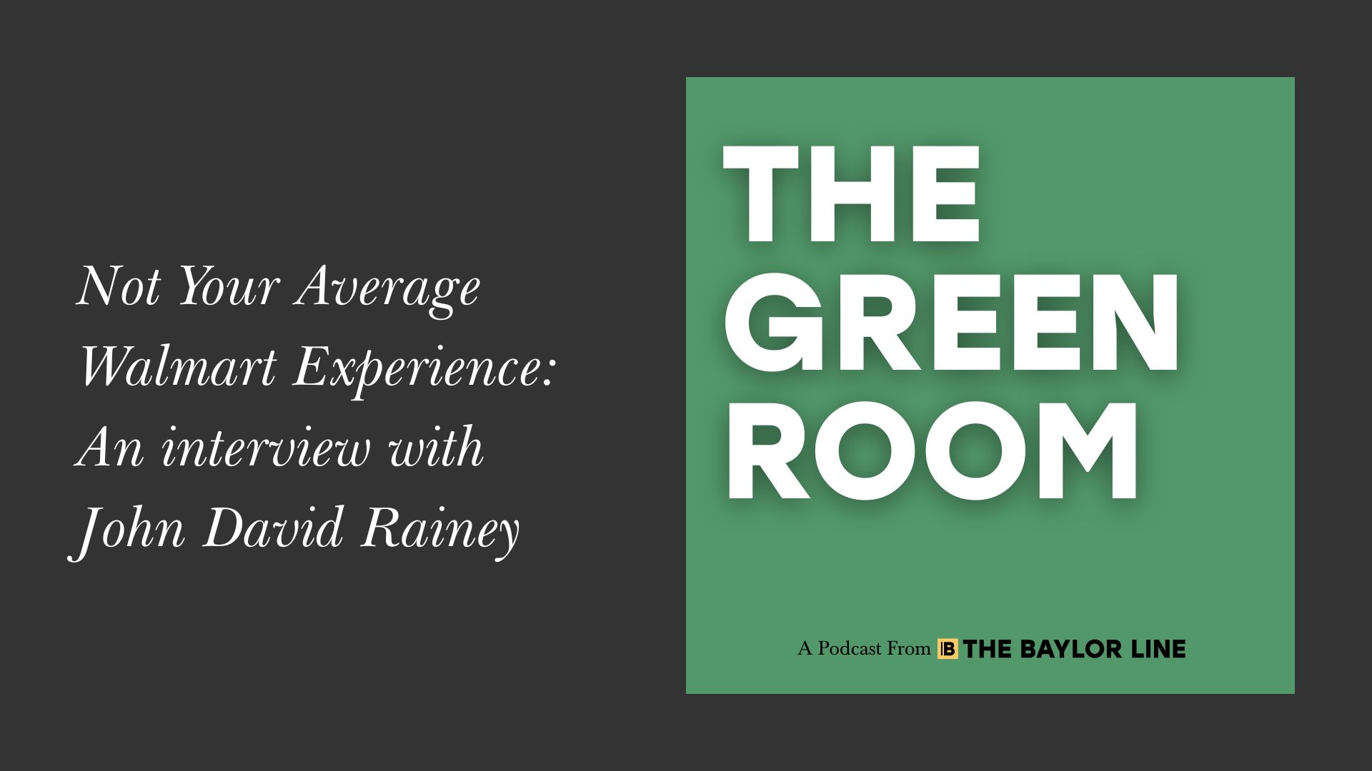 Not Your Average Walmart Experience: An interview with John David ...