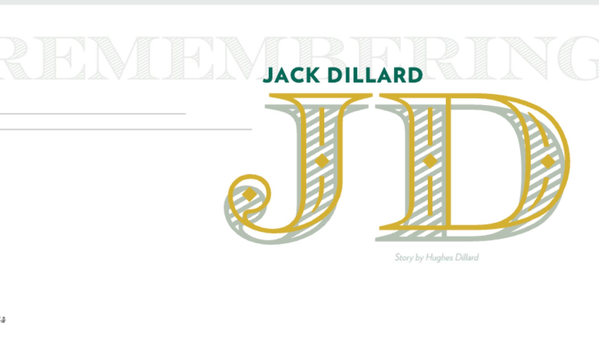 Remembering Jack Dillard - The Baylor Line